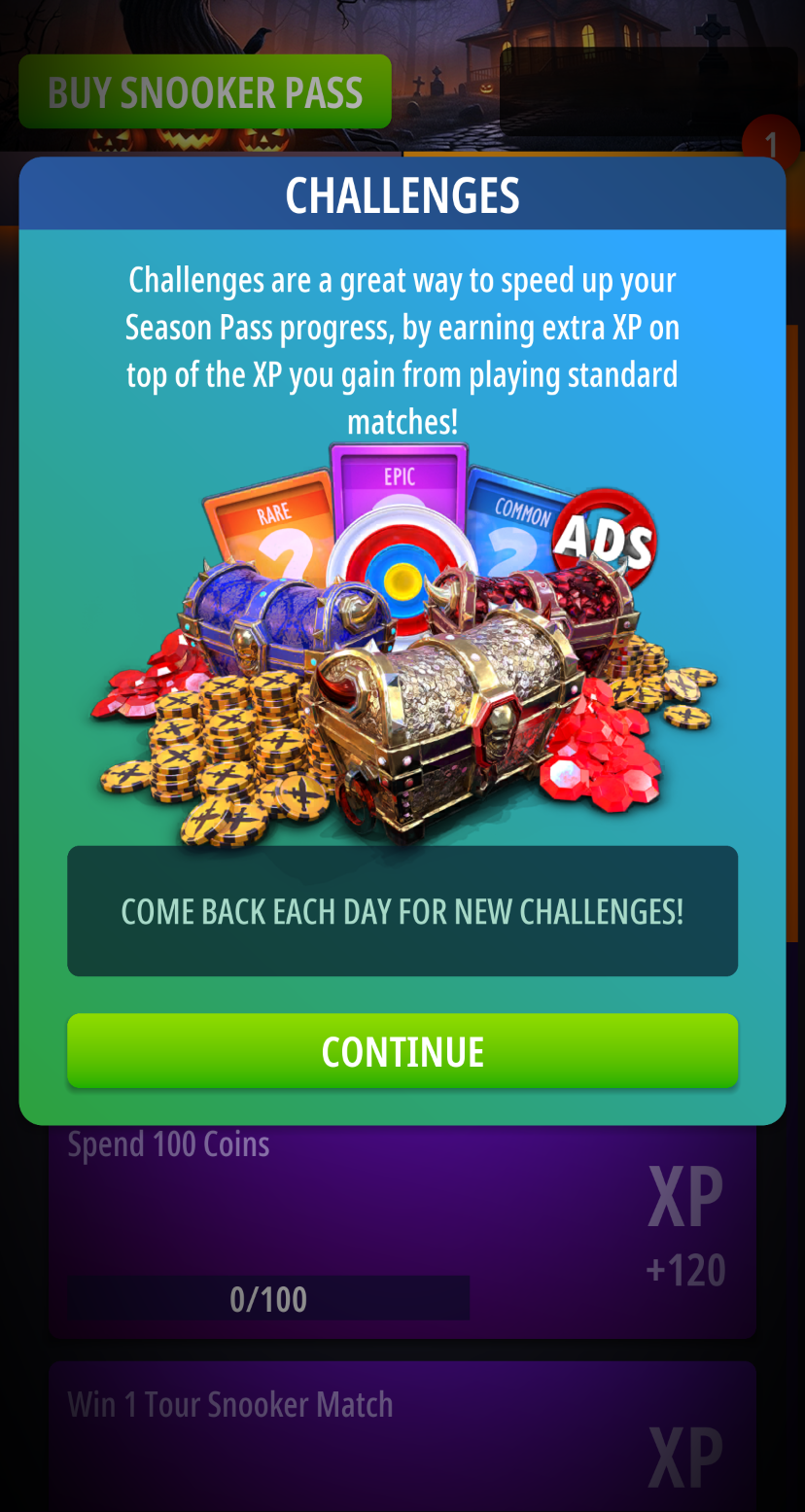 Snooker Blitz: Season Pass & Challenges – Miniclip Help and Support