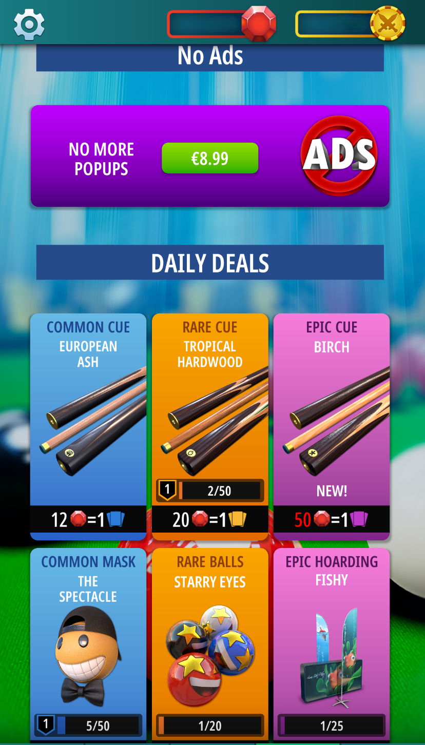 Snooker Blitz: Store – Miniclip Help and Support